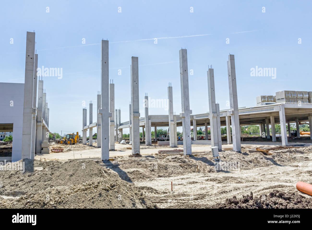 Architecture concept, concrete skeleton of a new edifice is ready for ...