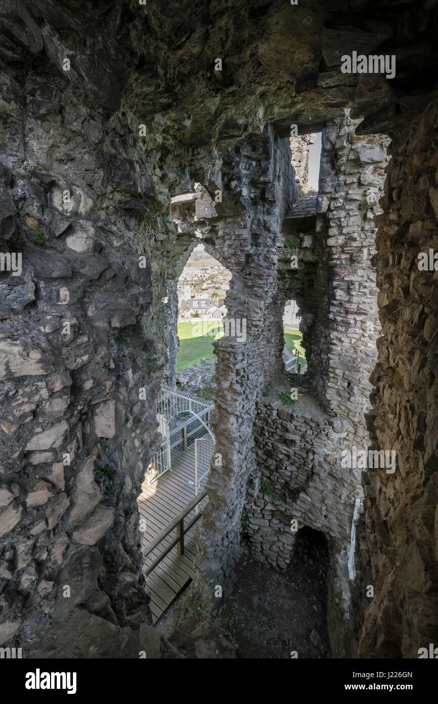 Denbigh Castle in North Wales uk Stock Photo - Alamy