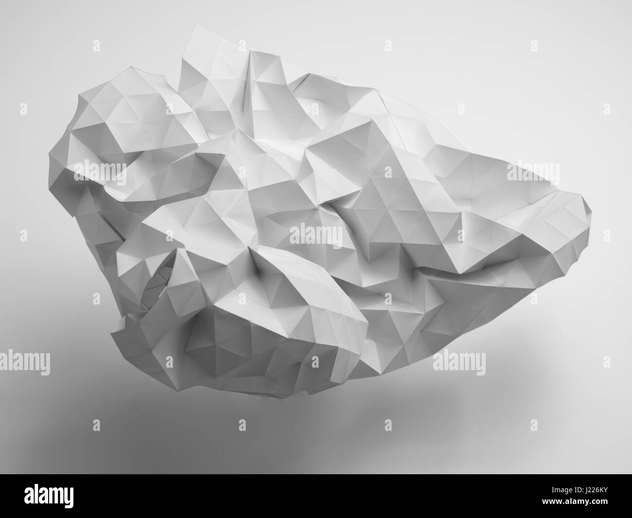 Abstract white polygonal pattern shape made from paper poly Stock Photo ...