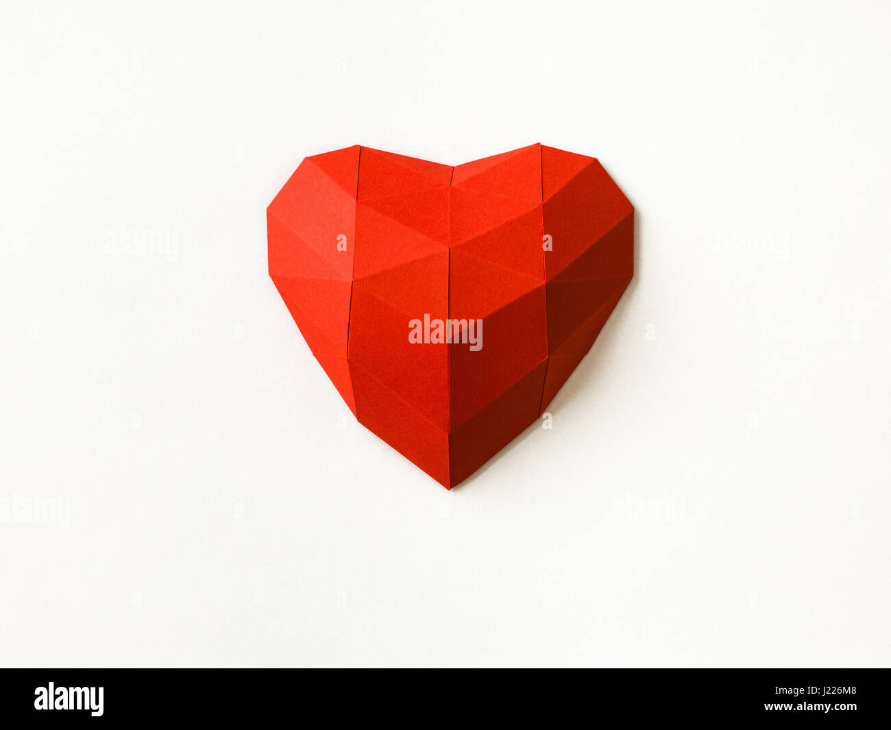 red heart papercraft concept Stock Photo - Alamy
