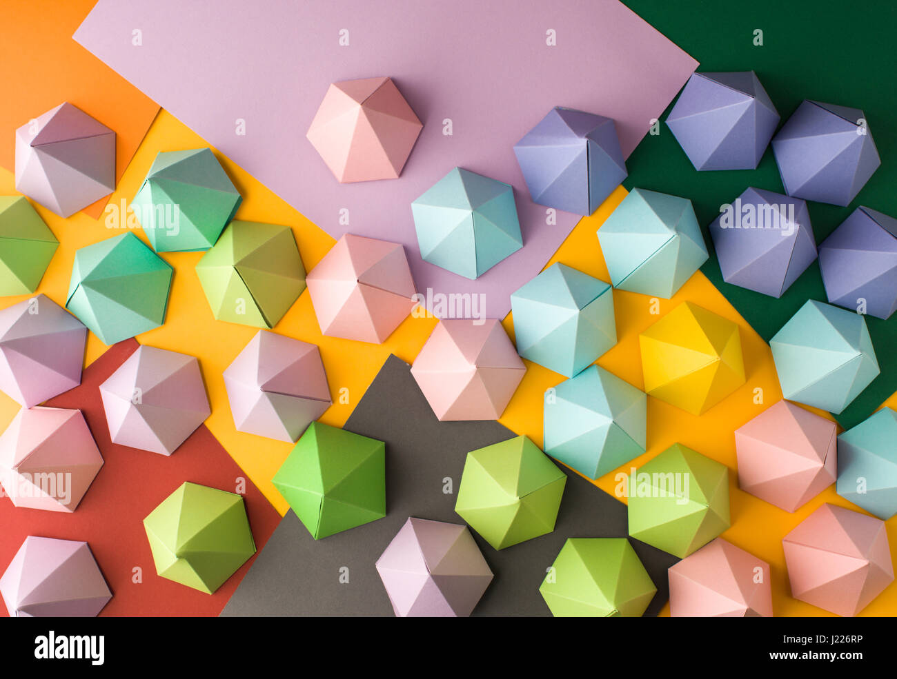 Abstract pyramid composition on colored paper. Usefull for business ...