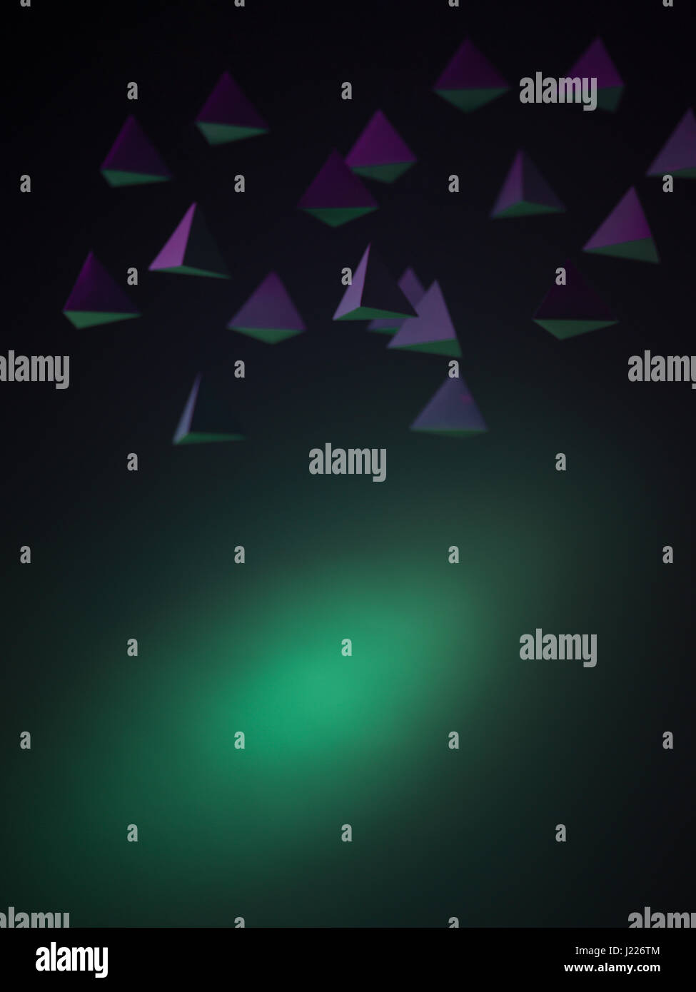 Abstract paper pyramid background in space. Copy space available ...