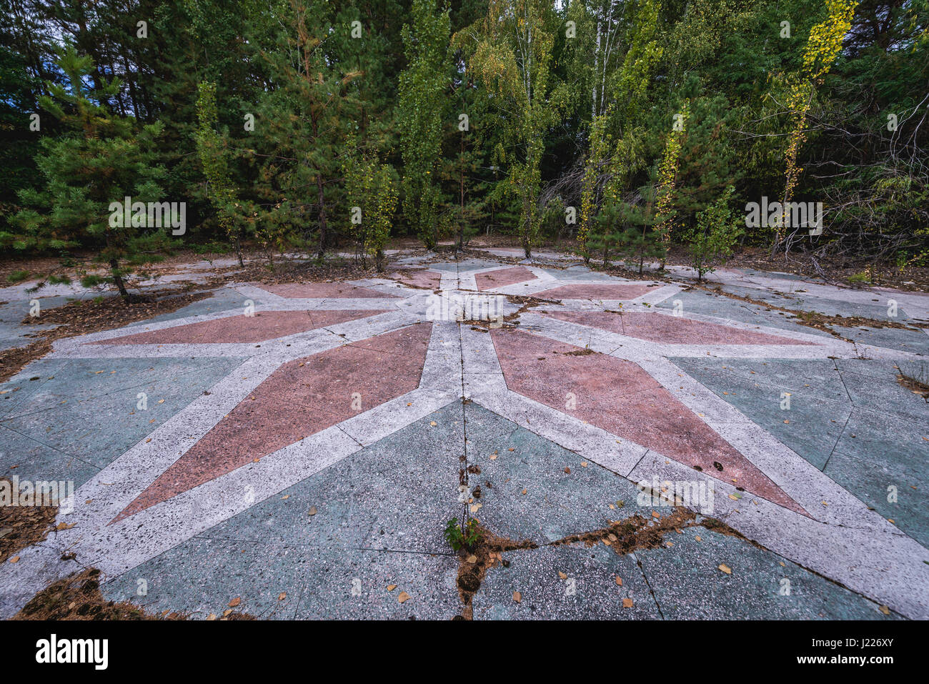 Dancing ground in Pripyat ghost city of Chernobyl Nuclear Power Plant ...