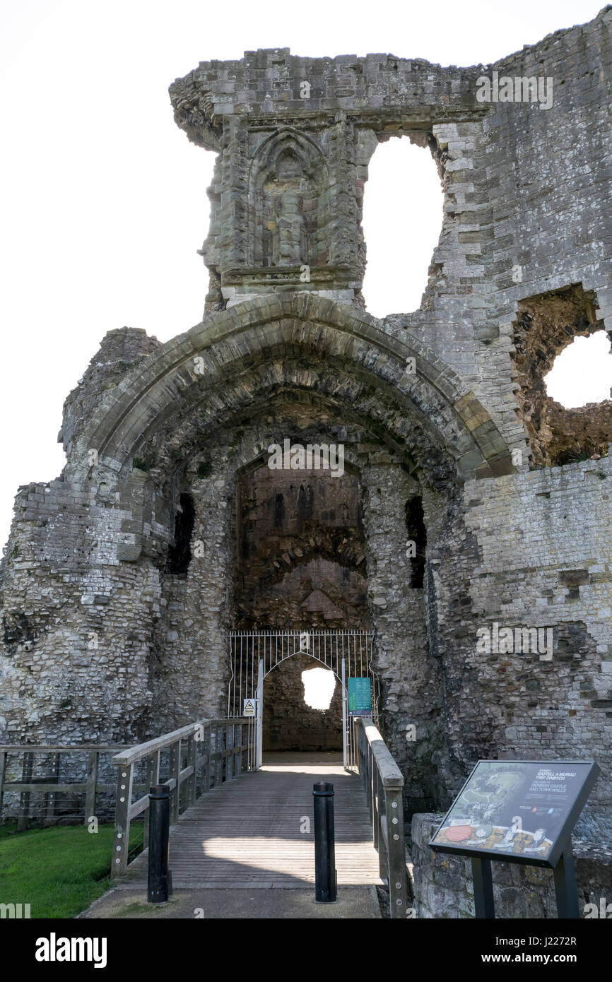 Denbigh Castle in North Wales uk Stock Photo - Alamy
