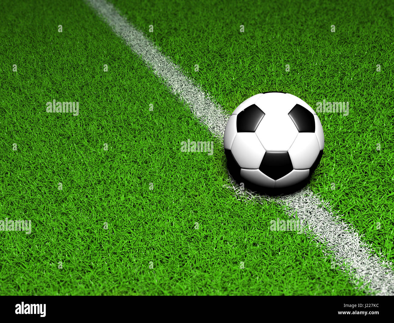 soccer ball on kick point Stock Photo - Alamy