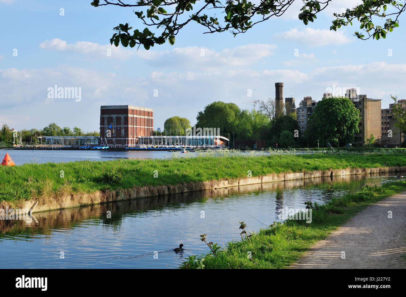East Reseervior and the New River at Woodberry Wetlands Nature Reserve ...