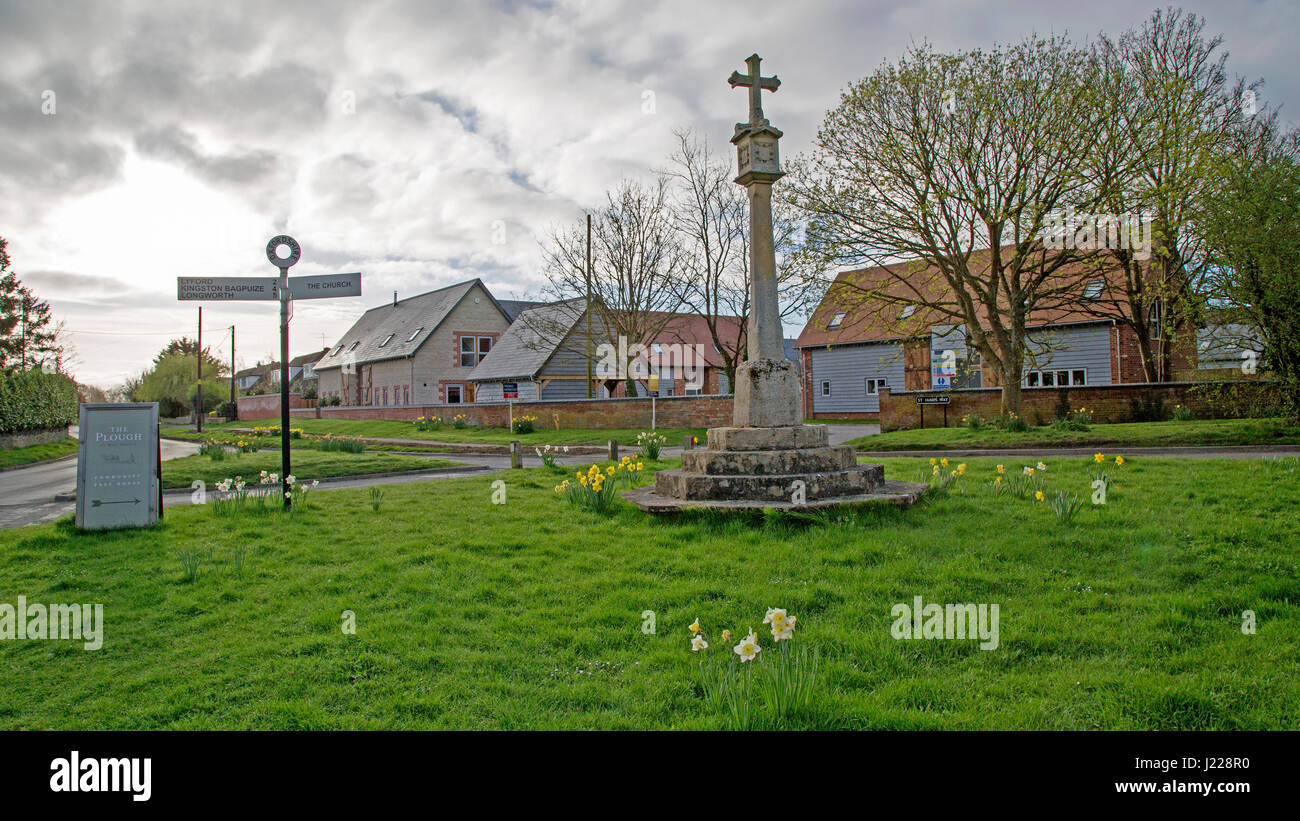 The buttercross at West Hanney, Oxfordshire, UK. Set on the village ...