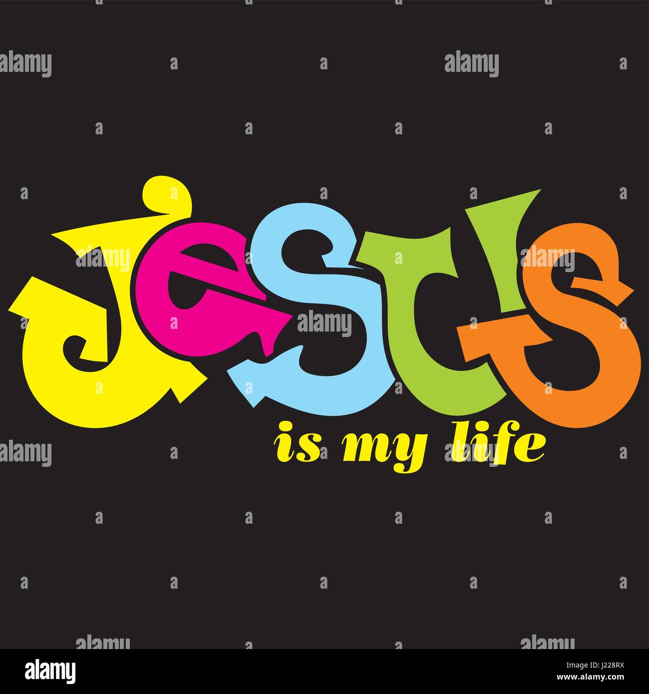 Christian print. Jesus is my life Stock Vector Image & Art - Alamy