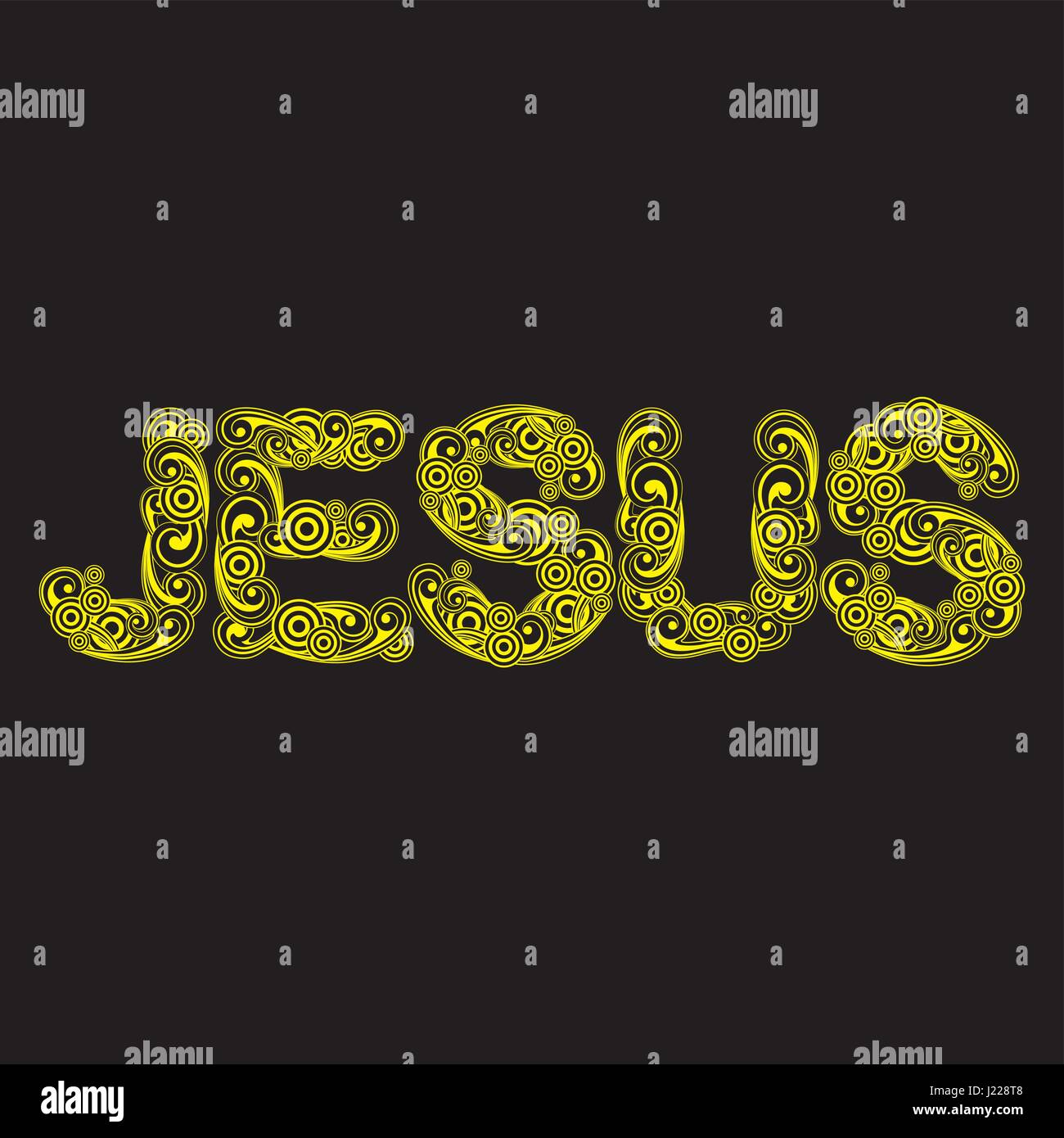 Christian print. Jesus lettering Stock Vector Image & Art - Alamy