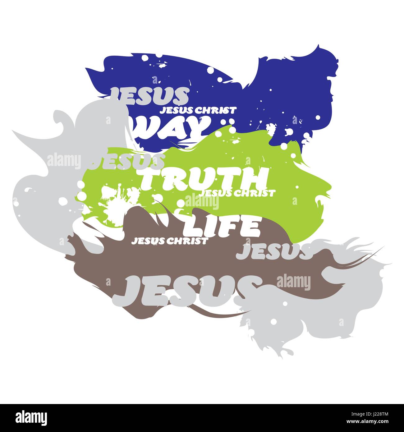 Christian print. Jesus - way, truth, life Stock Vector Image & Art - Alamy