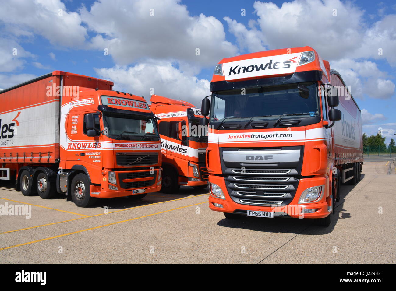 Volvo FH and DAF XF Trucks Stock Photo - Alamy