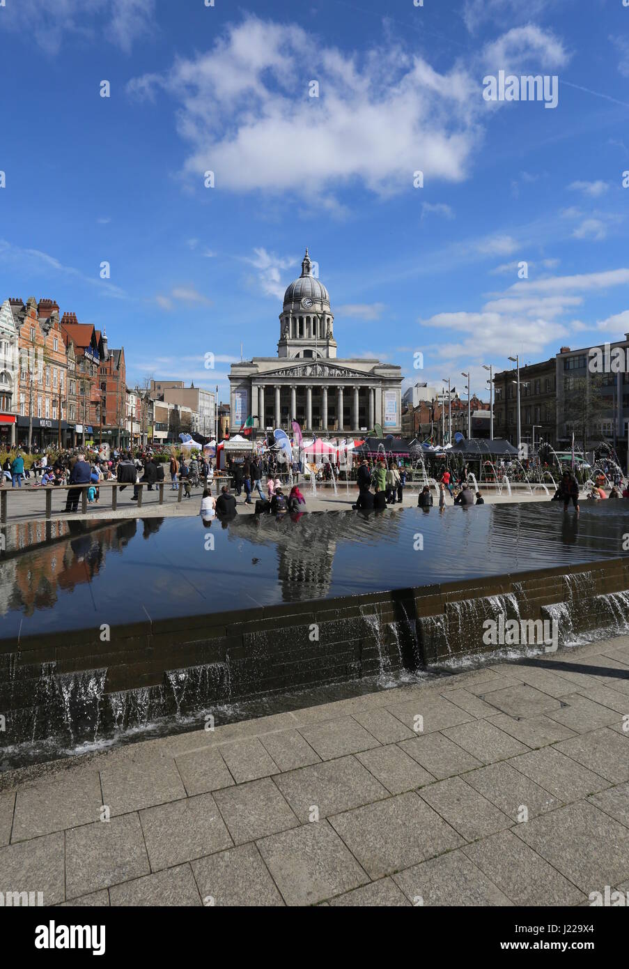 Fountain and Nottingham Council House Nottingham UK April 2017 Stock ...