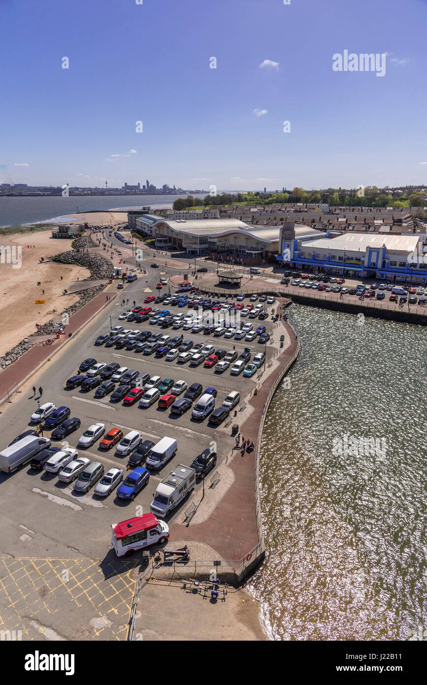 New Brighton marine lake and waterfront Stock Photo - Alamy