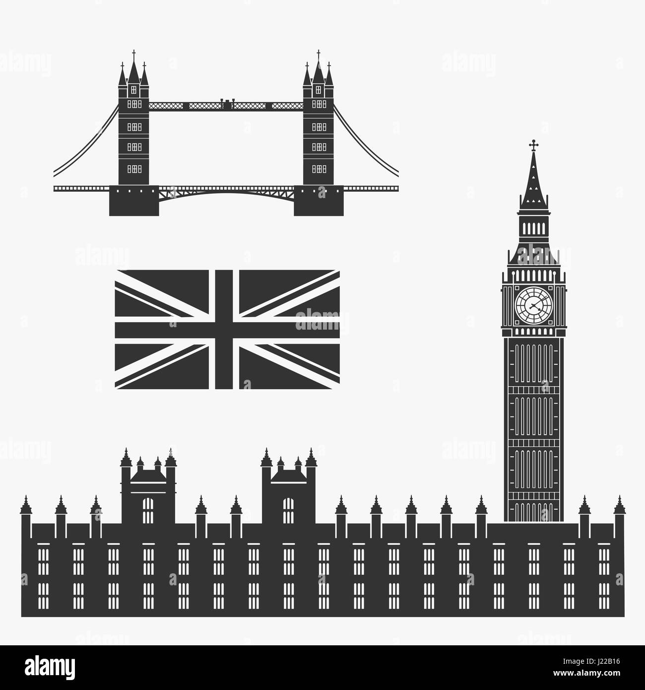 Urban architecture symbols Cut Out Stock Images & Pictures - Alamy