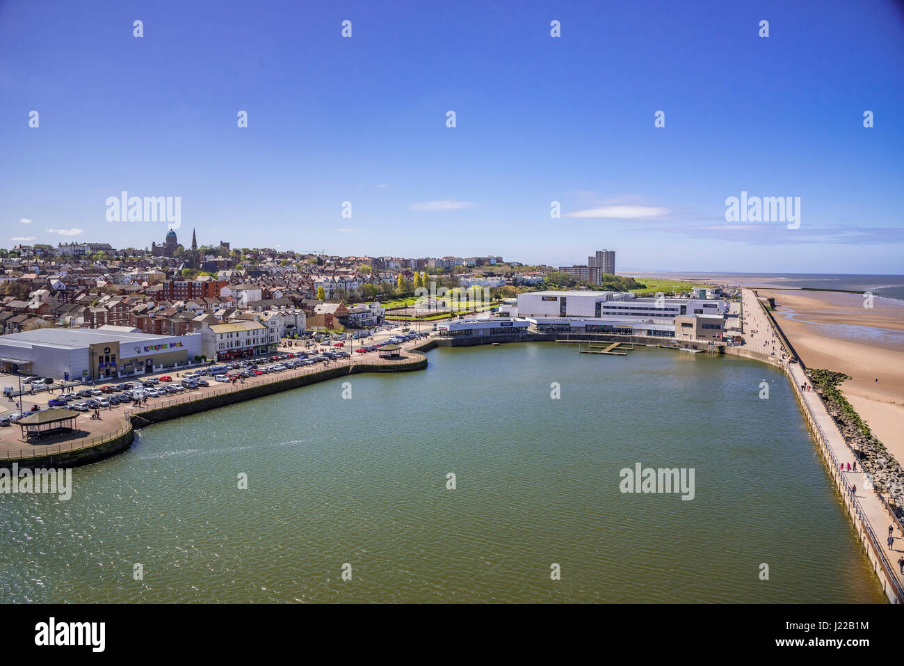 New Brighton marine lake and waterfront Stock Photo - Alamy