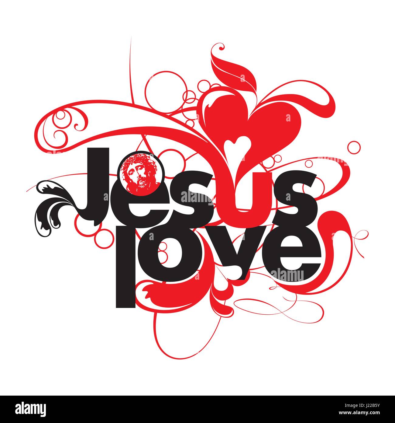 Christian print jesus love Stock Vector Images - Alamy