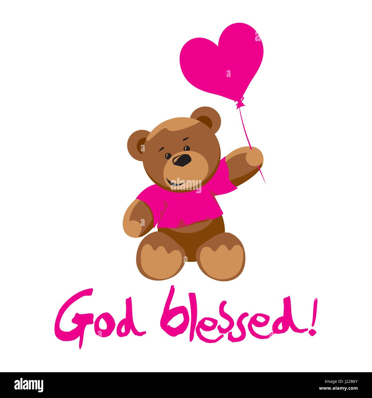 Christian print. Bear. God blessed Stock Vector Image & Art - Alamy