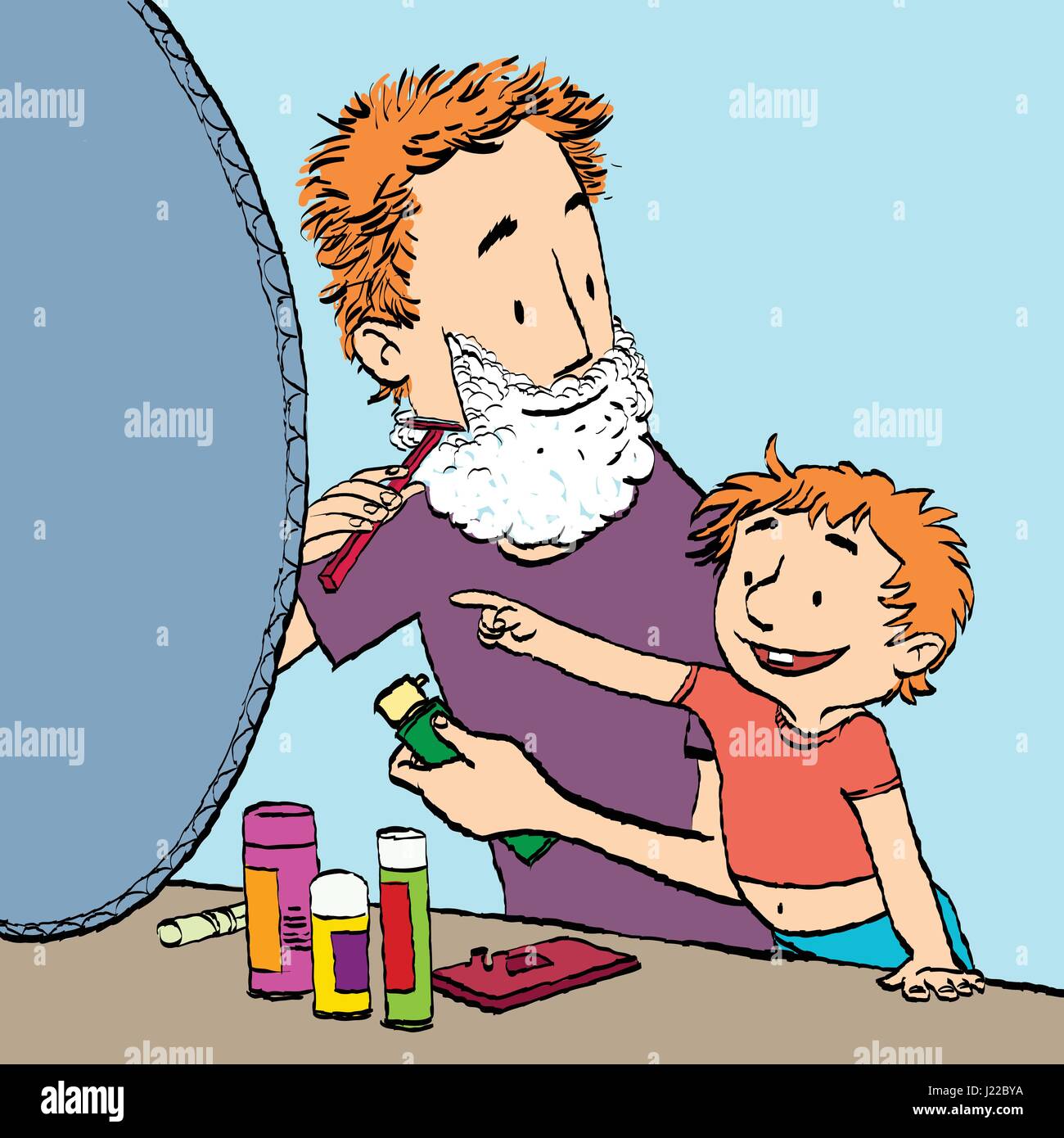 Cartoon Father In Color