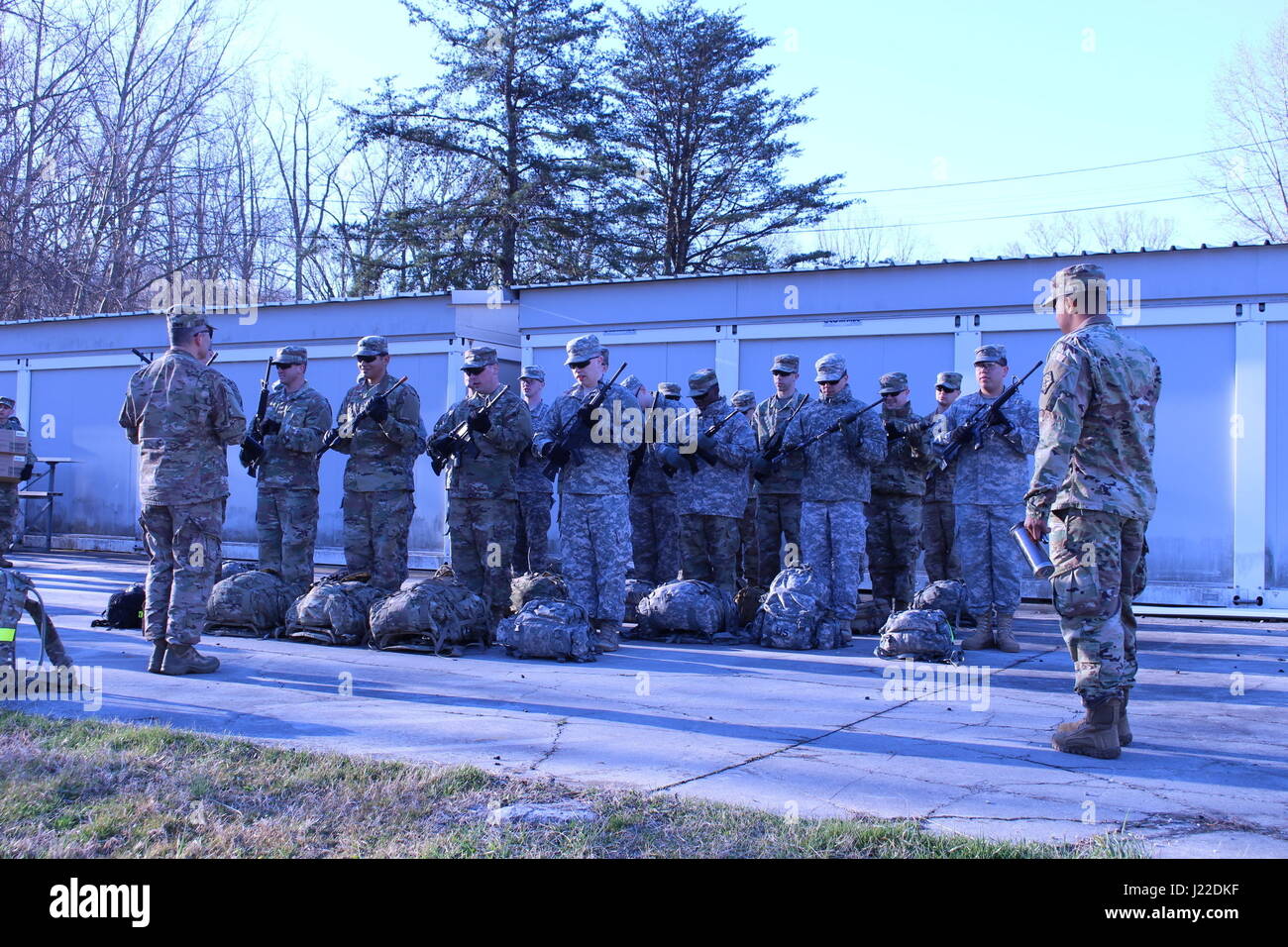 Soldiers from the 742nd Military Intelligence Battalion prepare for the ...