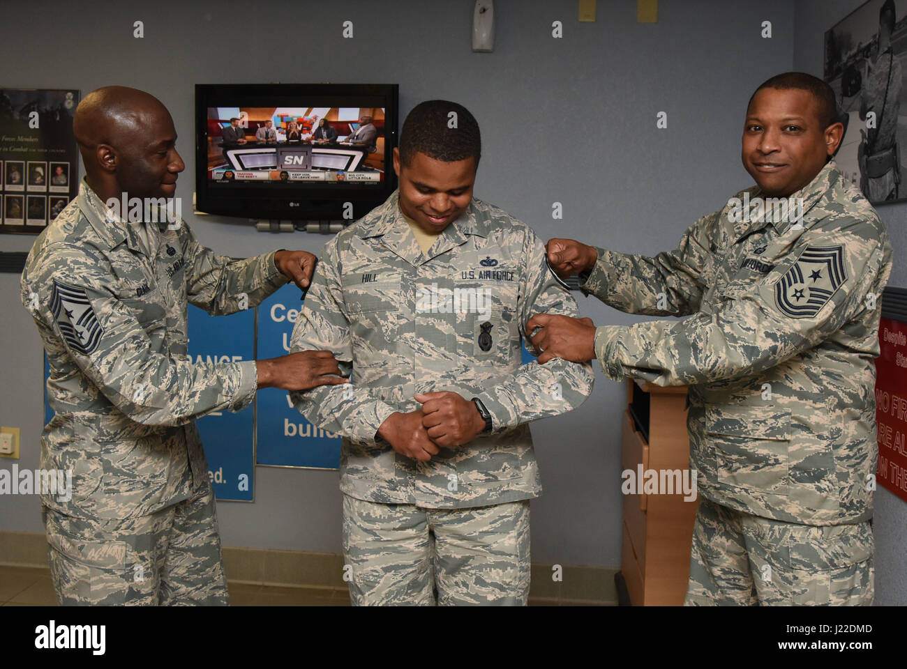 Chief Master Sgts. Vegas Clark, 81st Training Wing command chief, and ...