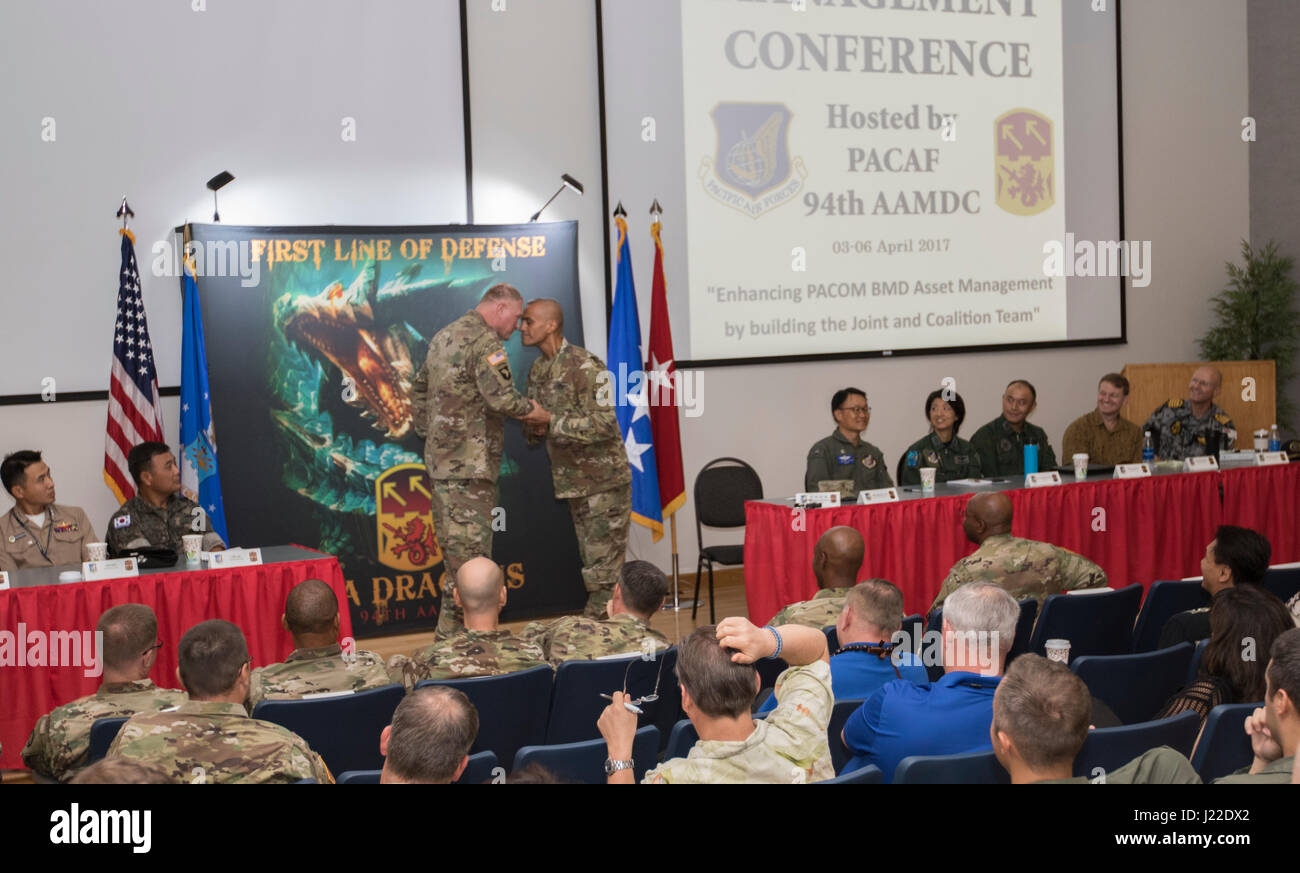 Brig. Gen. Randall McIntire (left), U.S. Army Air Defense Artillery ...