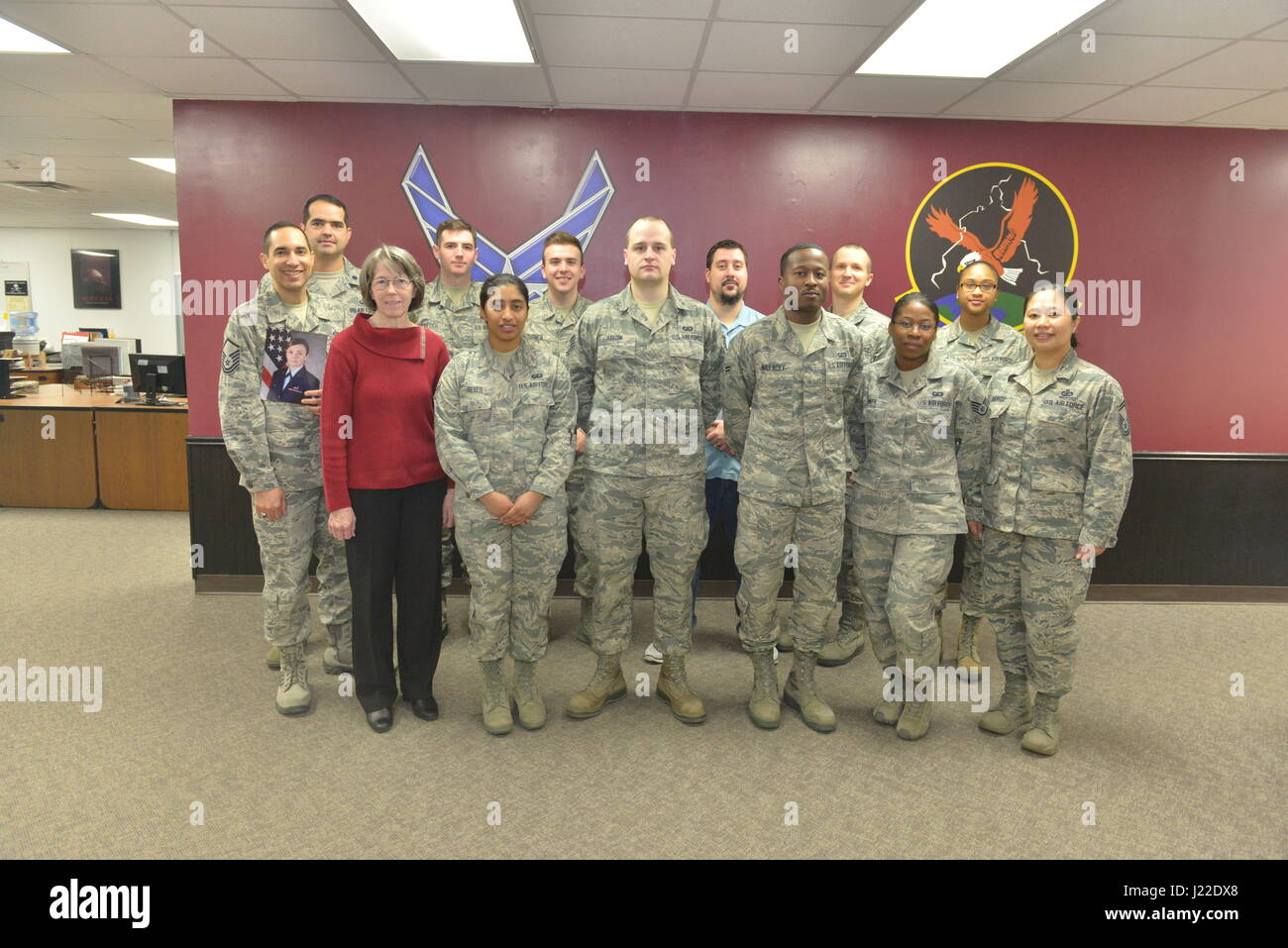The 5th Comptroller Squadron stands for a group photo at Minot Air ...
