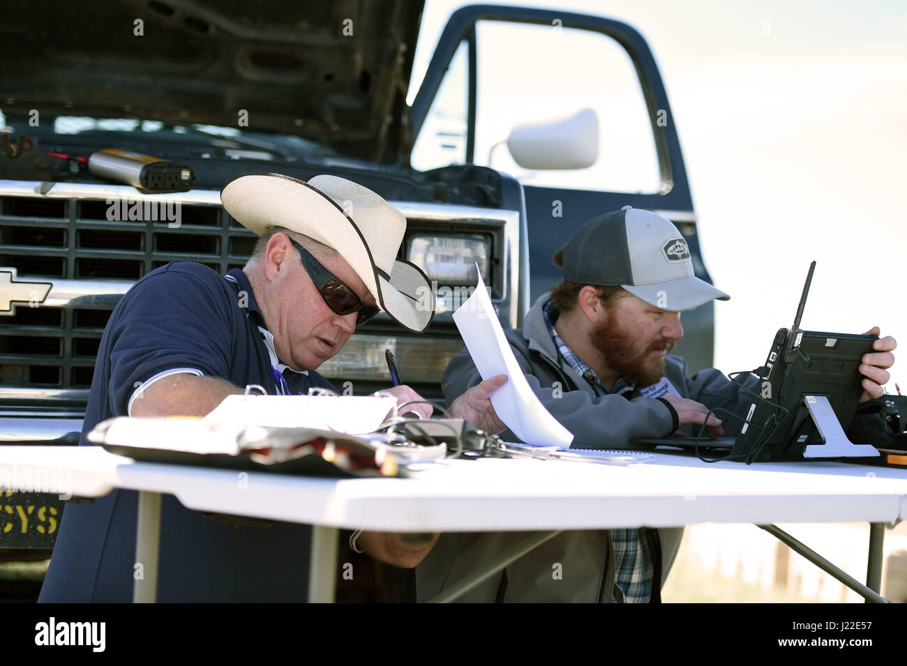 Wyoming Army National Guard personnel complete pre-flight checklists ...