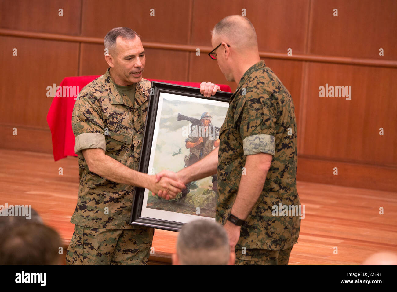 Brig. Gen. Paul K. Lebidine (left), former commanding general of 4th ...