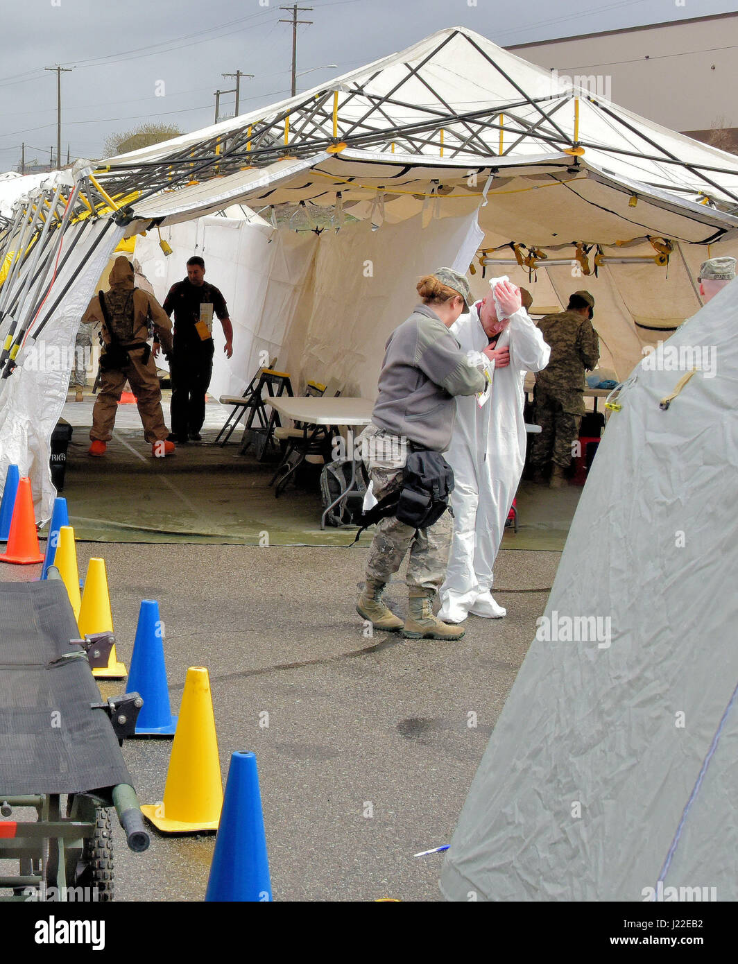 Casualty role players give the give the scenario a sense of realism and ...