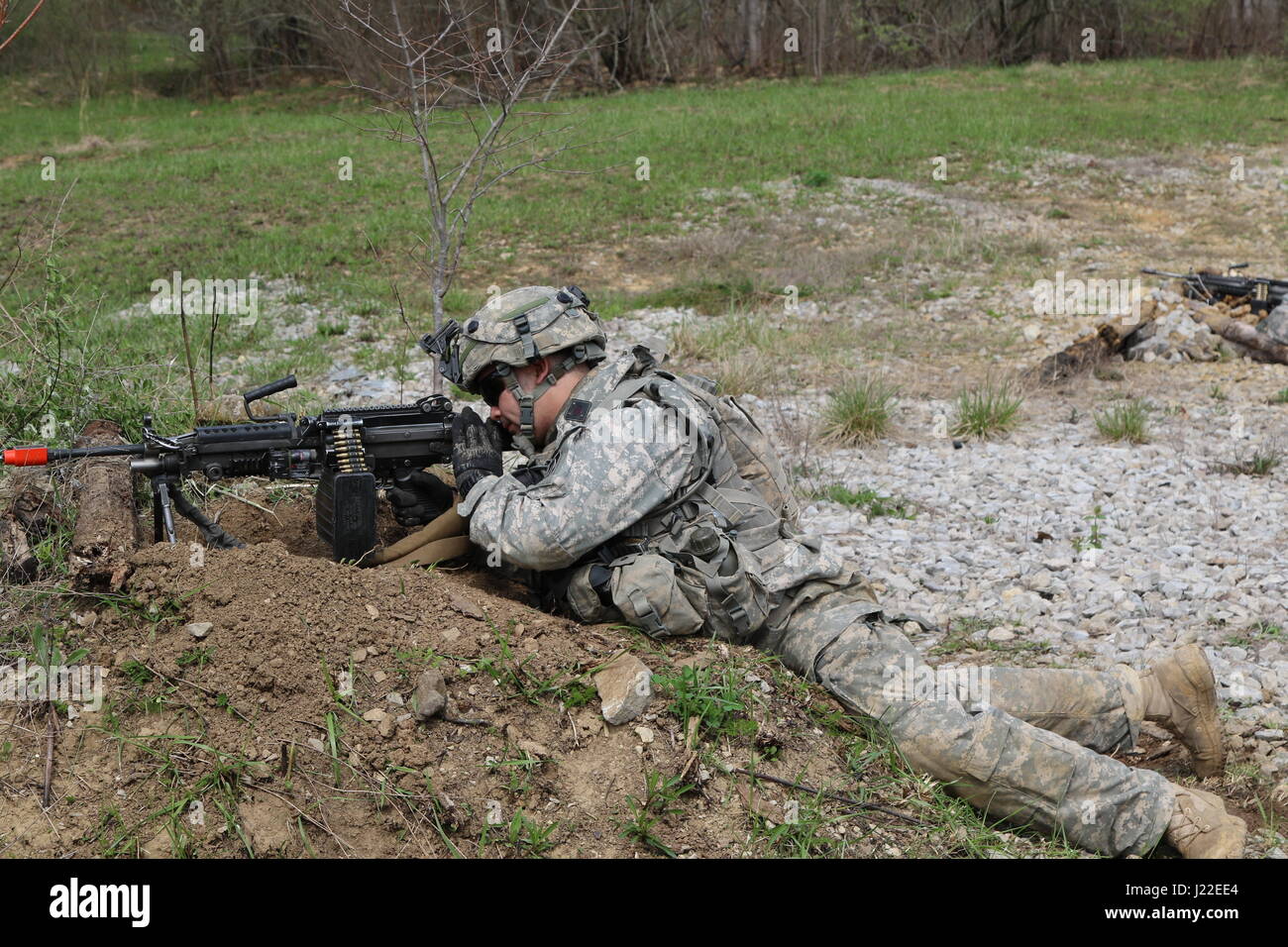 Soldier from C Co. 1-293rd Infantry Battalion, 76th Infantry Brigade ...