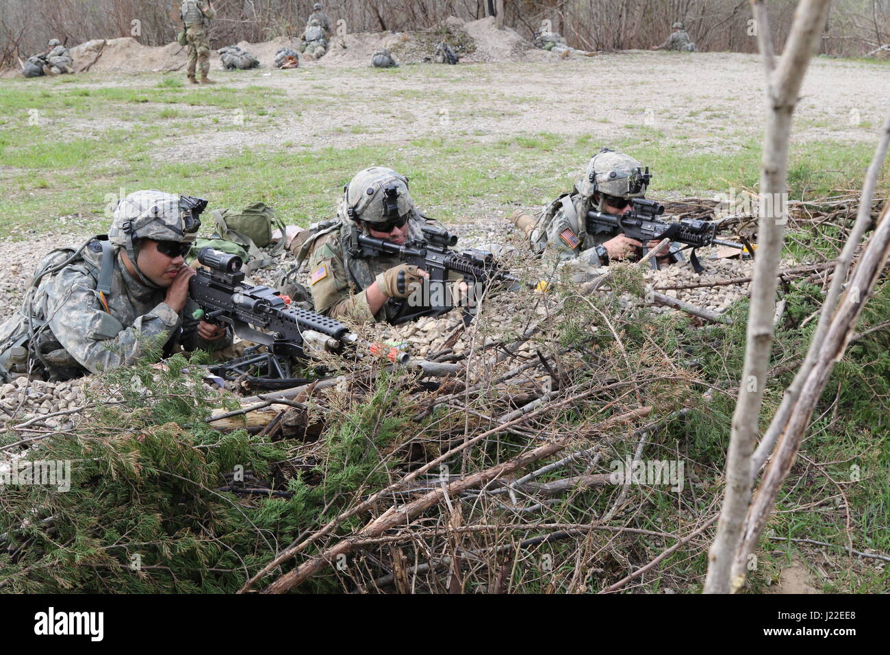Soldiers from C Co. 1-293rd Infantry Battalion, 76th Infantry Brigade ...