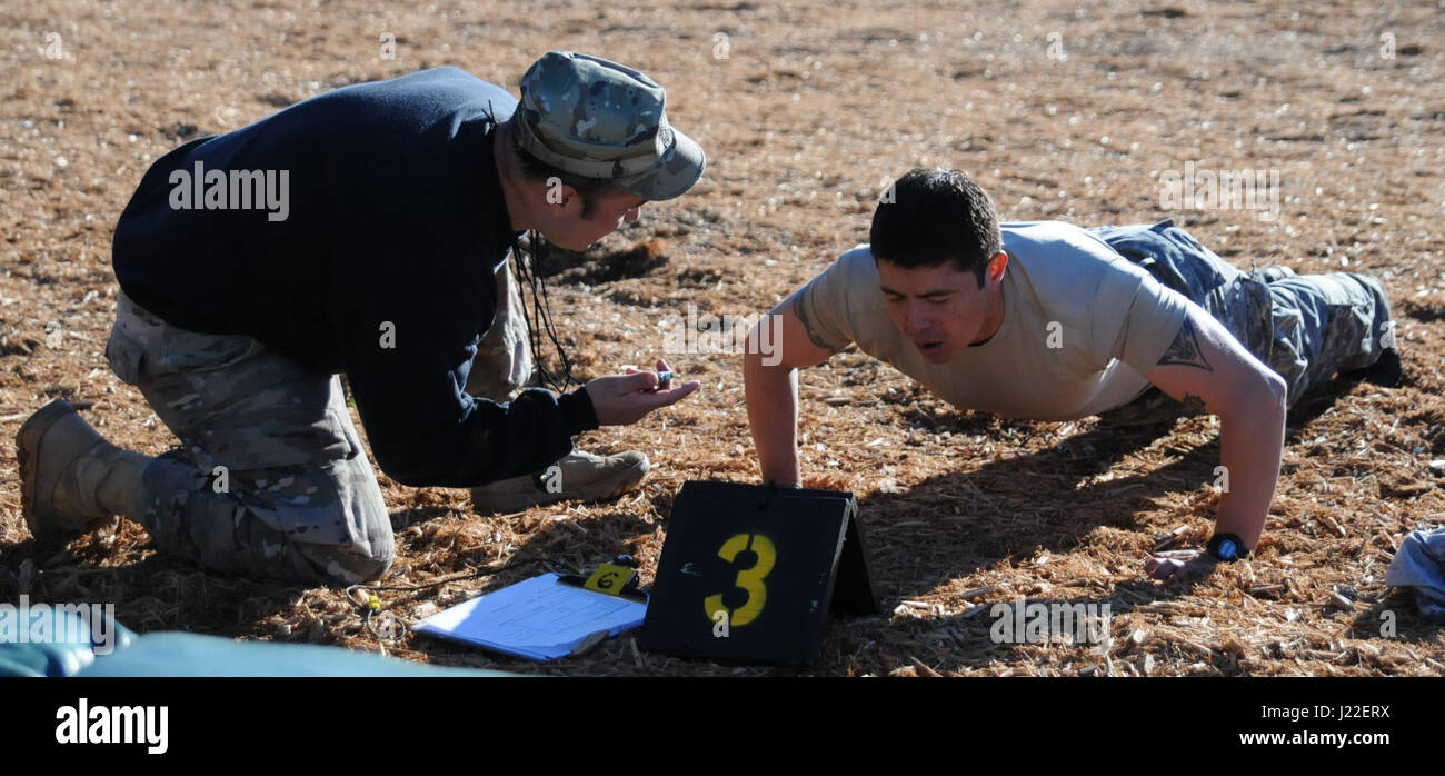 Staff Sgt. Jose Torres-Garcia does push-ups as a Ranger instructor ...