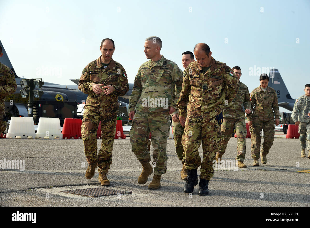 From left to right, Italian Air Force Col. Pietro Spagnoli, commander ...