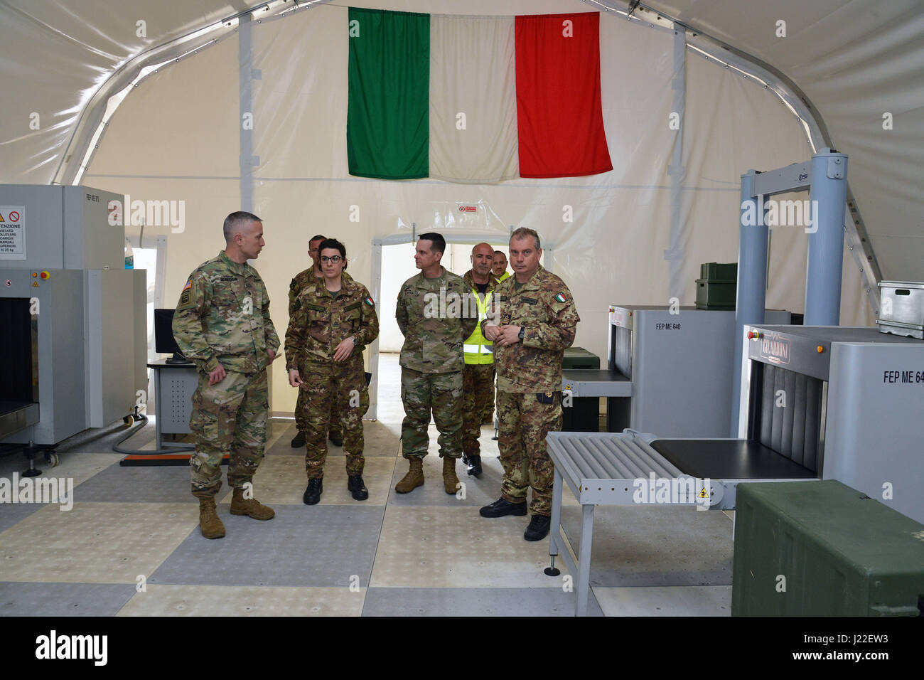 Italian Air Force 1st Lt. Laura D’Orso (center), deputy commander of ...