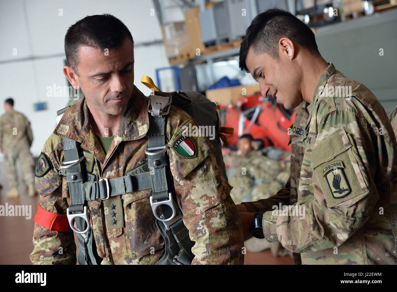 U.S. Army 2nd Lt. Carlos Cordero, a Paratroopers assigned to the 173rd ...