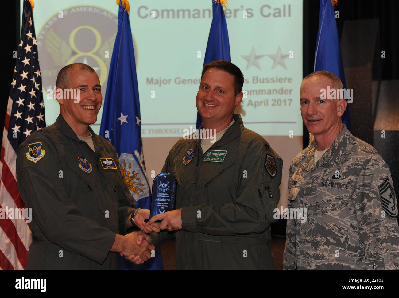 U.S. Air Force Maj. Gen. Thomas Bussiere, Eighth Air Force commander ...