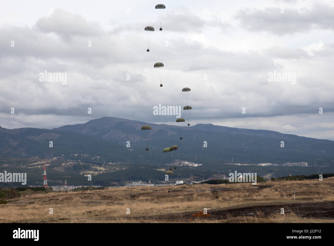 Containerized Delivery System bundles drop on a drop zone at Combined ...