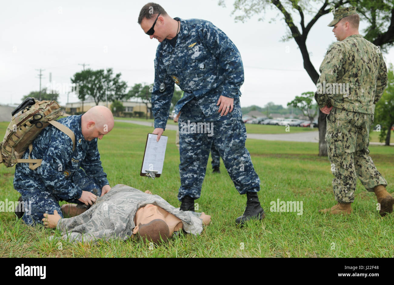SAN ANTONIO (April 12, 2017) Hospital Corpsman 1st Class Andrew ...