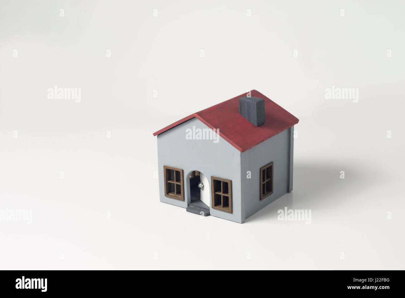 Model house on a white background Stock Photo - Alamy