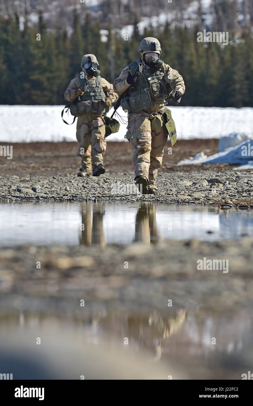 Soldiers assigned to the 95th Chemical Company, “Arctic Dragons”, 17th ...
