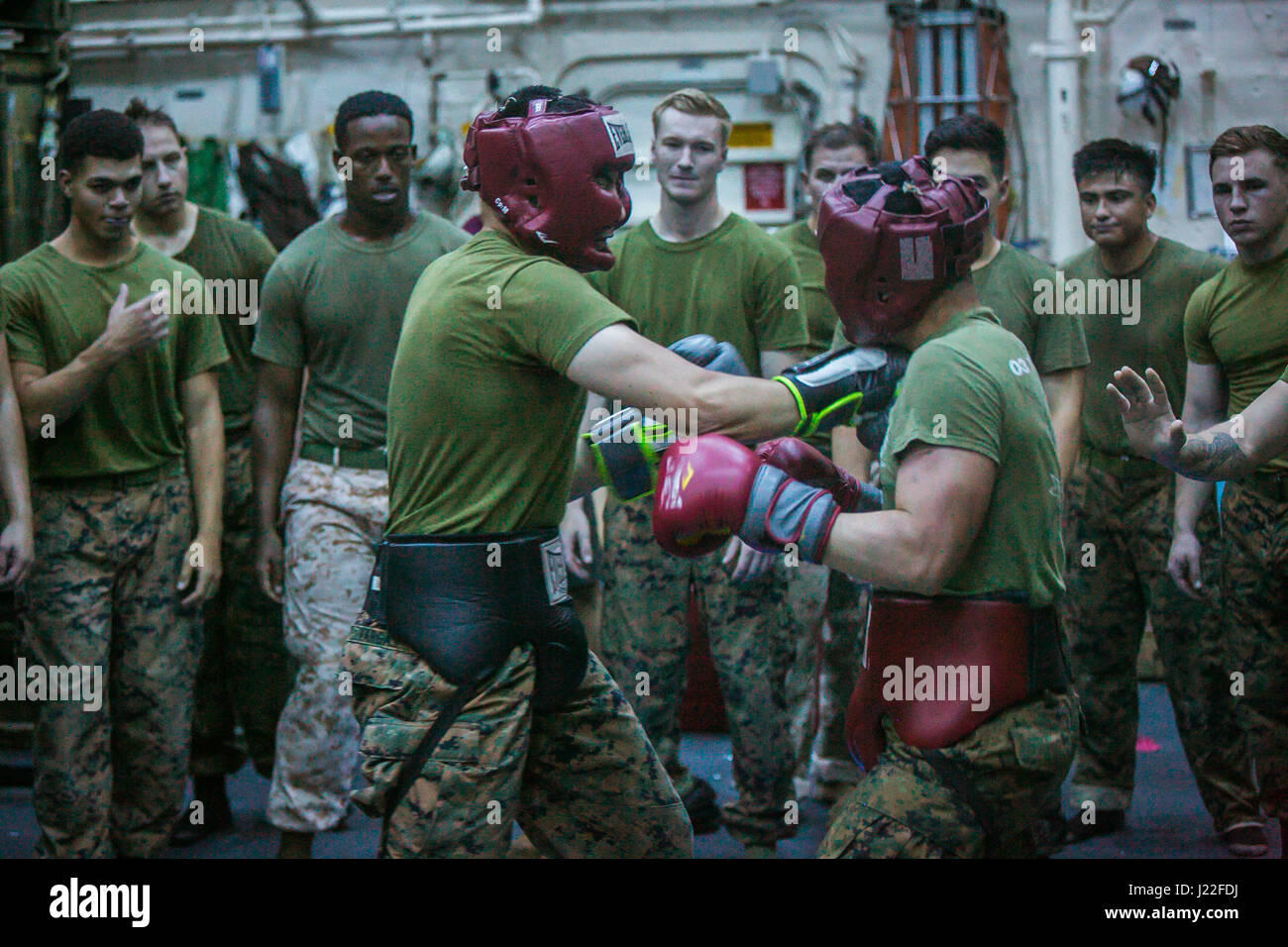 A Marine from the 11th MEU practices combative skills during MCMAP ...