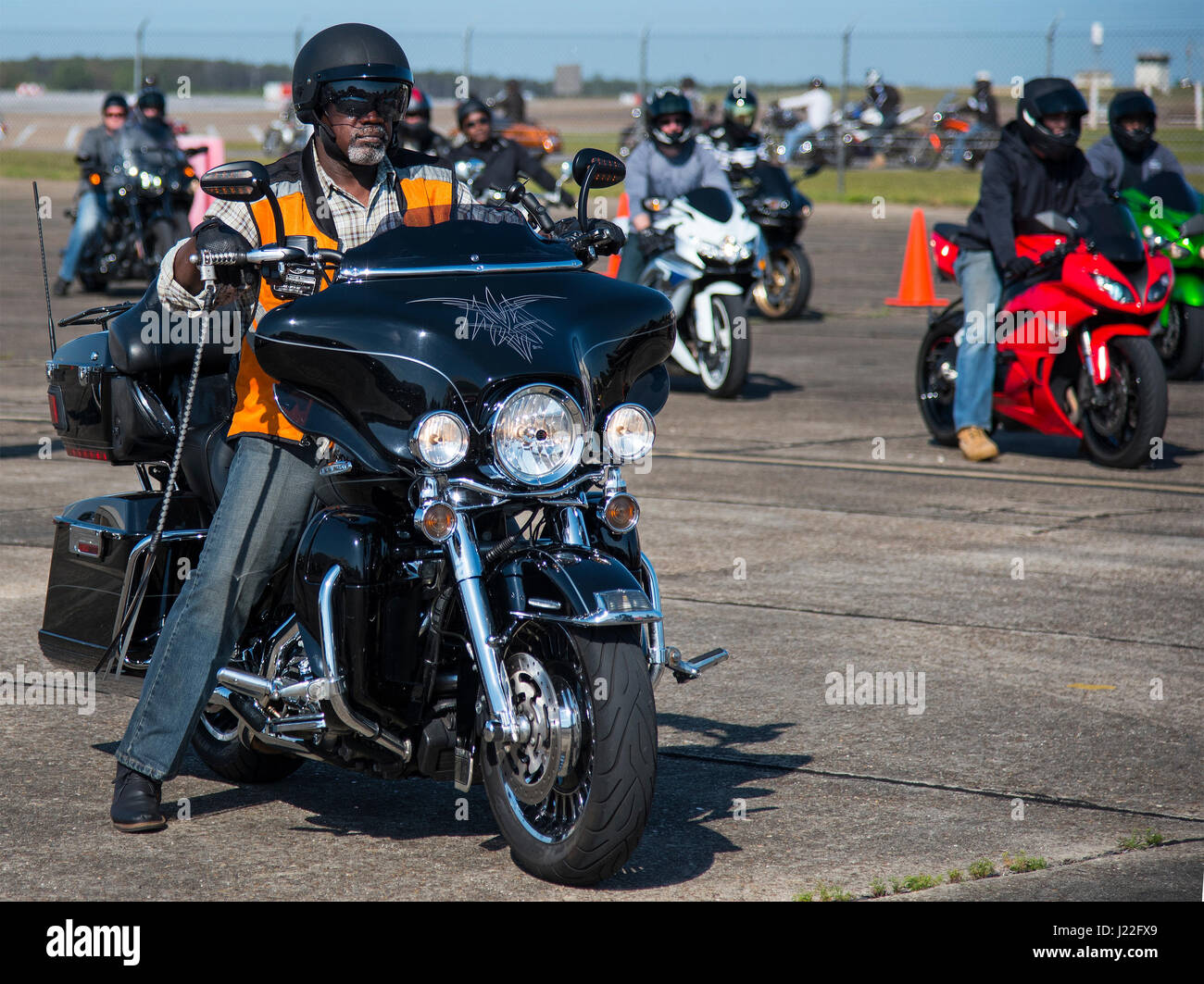 Bikers roll into the annual motorcycle safety rally at Eglin Air Force ...