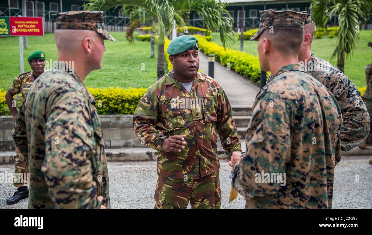 TAURAMA, Papua New Guinea (April 15, 2017) An officer with the Papua ...