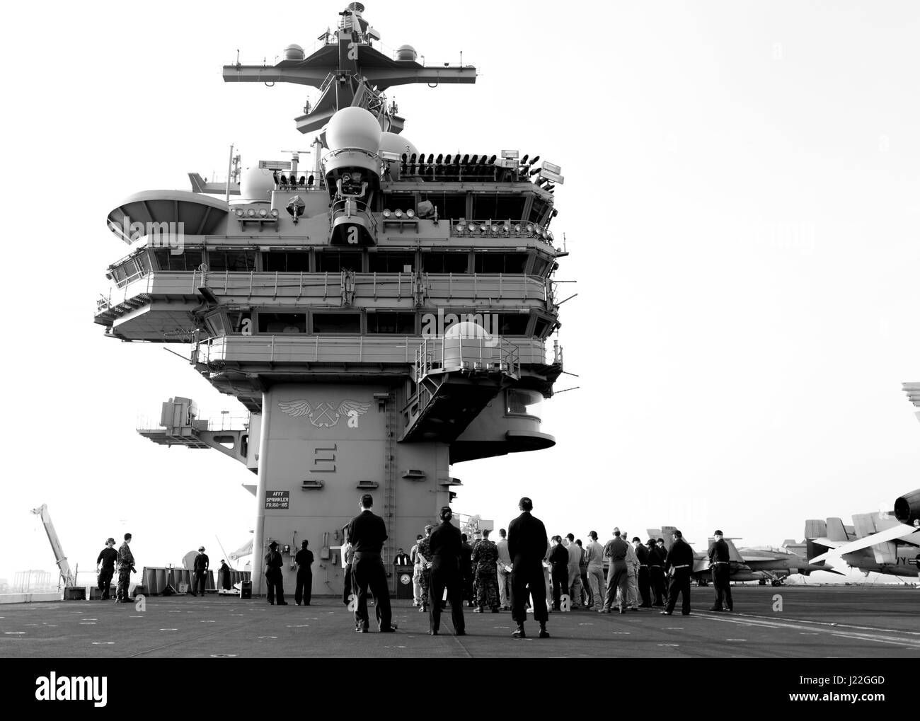 Sailors on deck uss Black and White Stock Photos & Images - Alamy