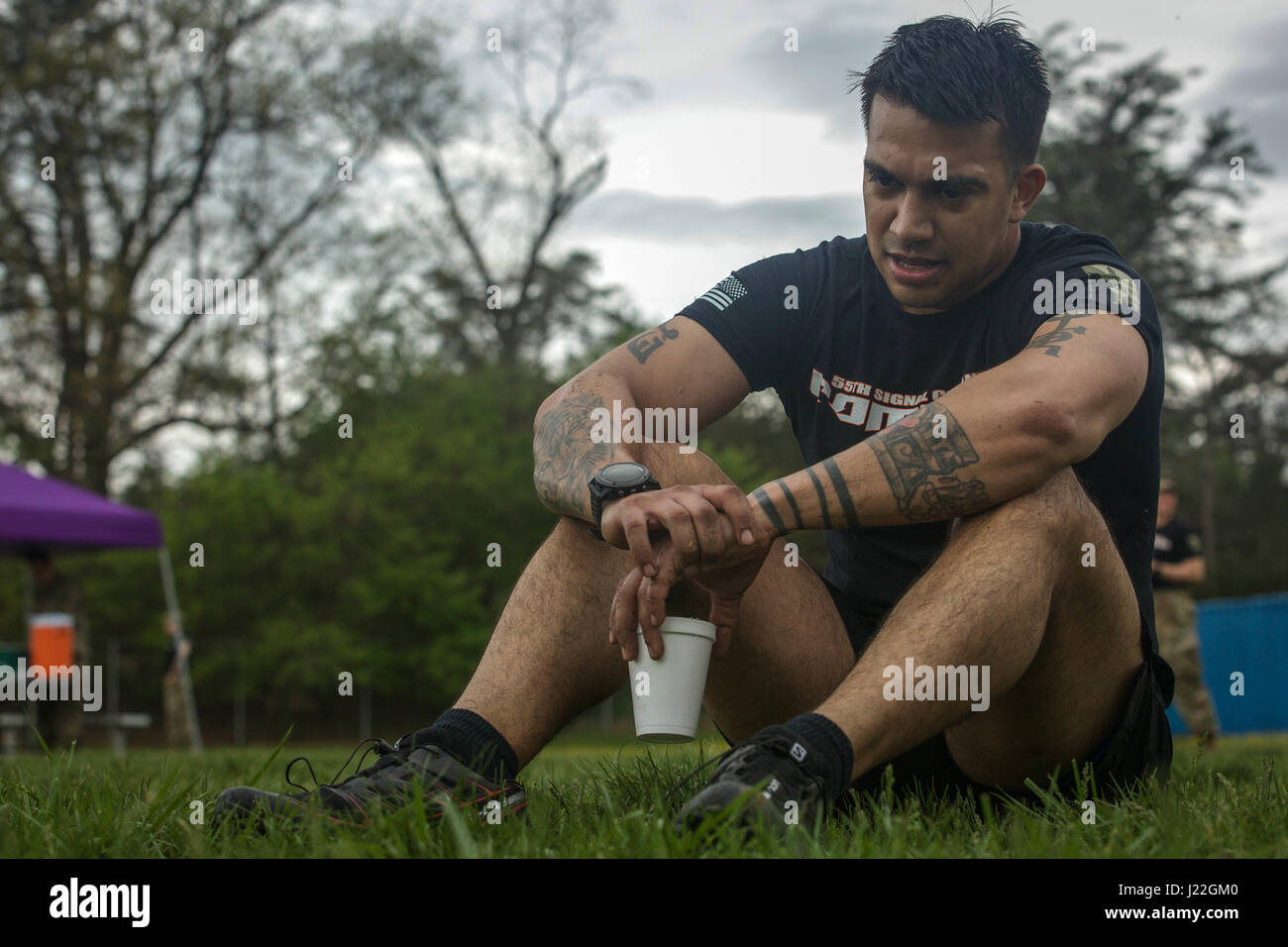U.S. Army Staff Sgt. G Enoch Fleites, assigned to 55th Signal Company ...