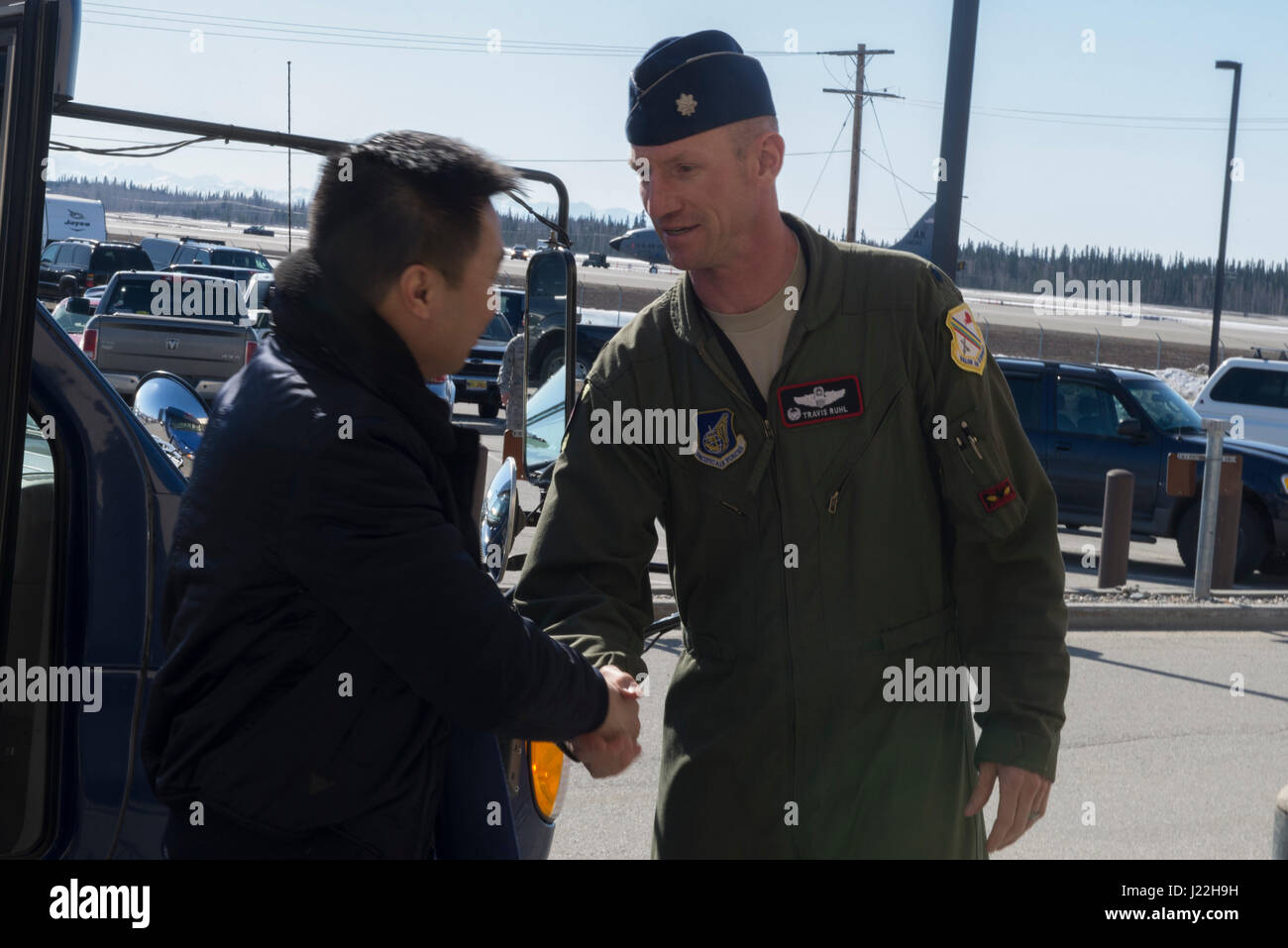 U.S. Air Force Lt. Col. Travis Ruhl, the 353rd Combat Training Squadron ...