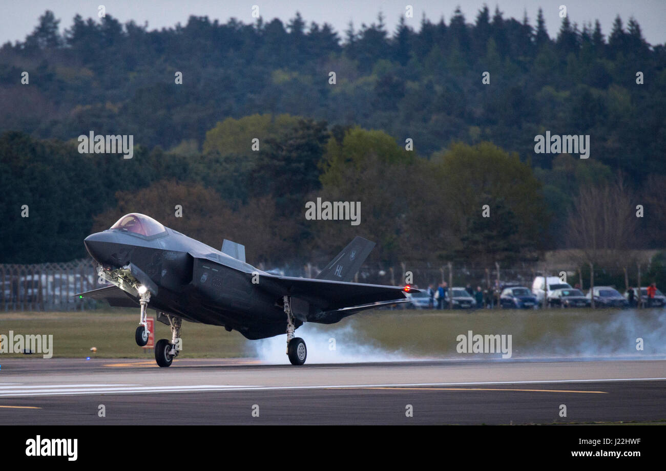 An F-35 Lightning II from the 34th Fighter Squadron at Hill Air Force ...
