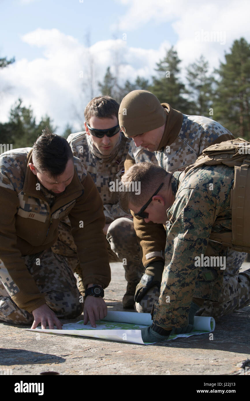 U.S. Marines and Latvian soldiers plan anti-armor rehearsals at Adazi ...