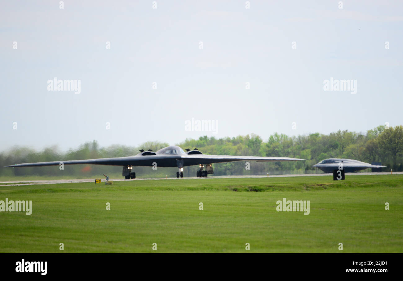 A U.S. Air Force B-2 Spirit stealth bomber, assigned to the 509th and ...