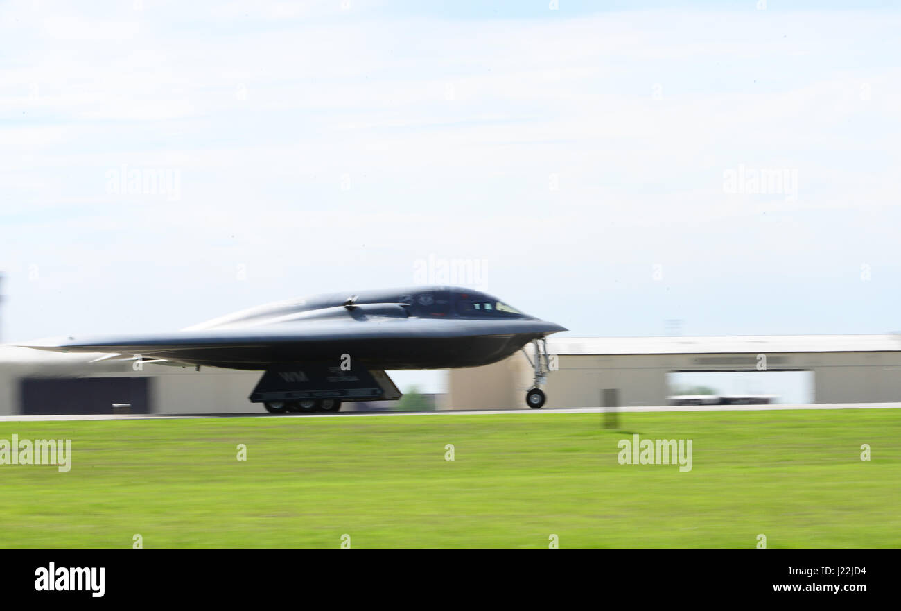 A U.S. Air Force B-2 Spirit stealth bomber, assigned to the 509th and ...